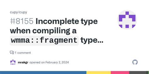 Incomplete Type When Compiling A `wmmafragment` Type With Jitify