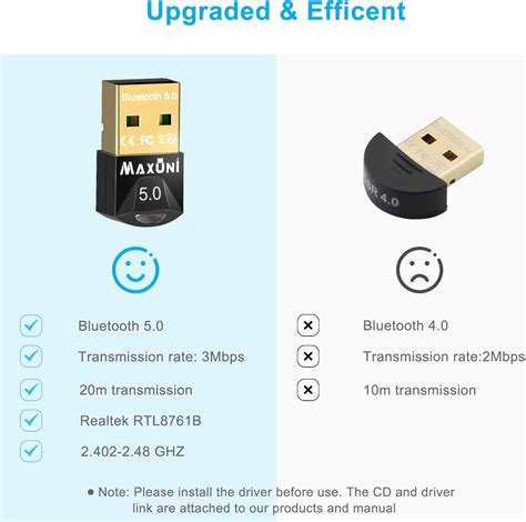 Buy Maxuni USB Bluetooth Adapter For PC Bluetooth Dongle Adapter Supports Windows