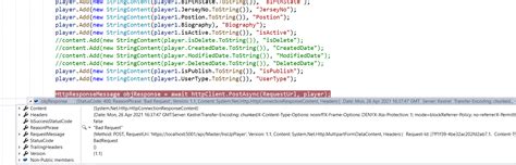 C Bad Request Error When Passing Datetime To Rest Api Stack Overflow