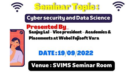 Cyber Security And Data Science A Seminar SVIMS