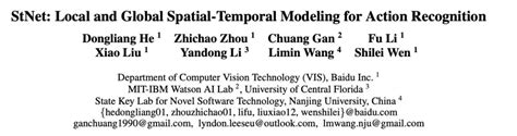 Aaai 2019 百度、mit等提出stnet：局部全局的视频时空联合建模 知乎