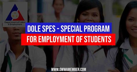 DOLE Special Program For Employment Of Babes SPES OWWA Member