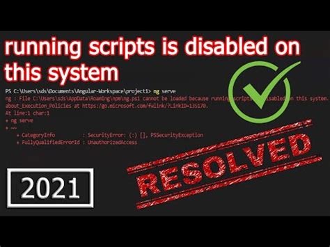 Solución para running scripts is disabled on this system vscode Abalozz