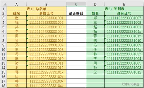 【excel】乱序不同行数的两列数据对比匹配 顺序打乱的两组数据进行匹配 csdn博客