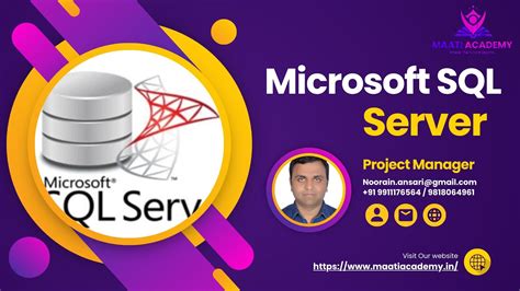 Comprehensive Guide To Microsoft Sql Server Course Content Youtube