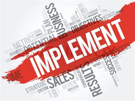 Implement Word Cloud Business Concept Stock Vector Colourbox