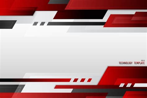 Premium Vector Abstract Cover Technology Template Design Of Gradient Red Black And White