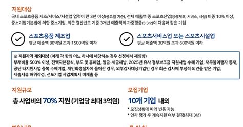 국민체육진흥공단 2025년 스포츠산업 선도기업 모집