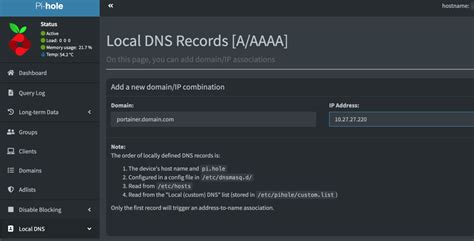 Local Dns For Docker Containers Using Pi Hole Portainer Nginx Proxy