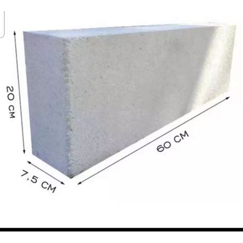 Jual Habel Hebel Bata Batako Ringan 20x60 20 X 60 75 Cm 75cm Per Kubik M3 Shopee Indonesia