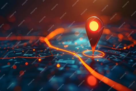Premium Photo Digital Gps Location On Map With Pin Route Path Concept