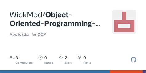Github Wickmodobject Oriented Programming Application Application