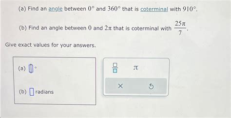 Solved A Find An Angle Between And That Is Chegg Com