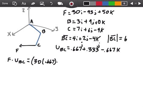 Solved Determine The Magnitudes Of The Components Of 𝐅 Acting Along And