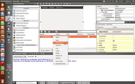 Right Now Menú en QT4