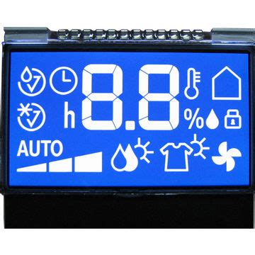 Stn Negative Blue Transmissive Segment Matrix Lcd Module With Backlight V Power Supply