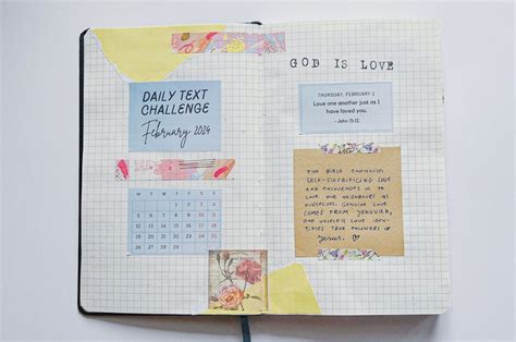 Notebook Pages February Daily Text Challenge Alla Lily