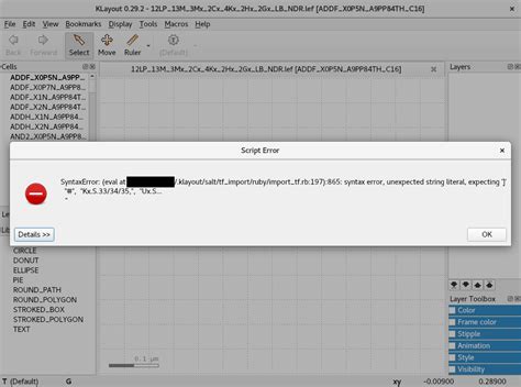 Syntax Error While Importing Cadence Tech File — Klayout