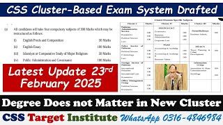 Css Reforms Css Cluster Based Exam System Drafted Css Reforms Latest Update Ahsan Iqbal Fpsc Css