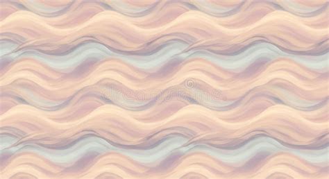 Abstract Wavy Pattern With Pastel Colors Creating A Calming Visual Experience Stock Illustration