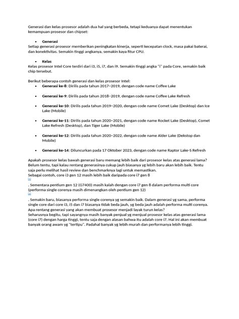 Generasi Processor Pdf