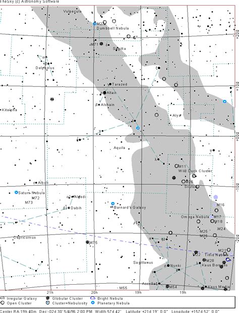 Hawaiian Astronomical Society Deepsky Atlas Aquila Printable Wide