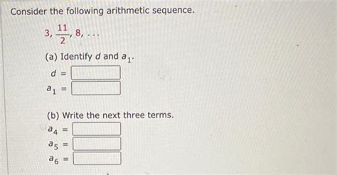 solved consider the following arithmetic sequence 3 211 8 …