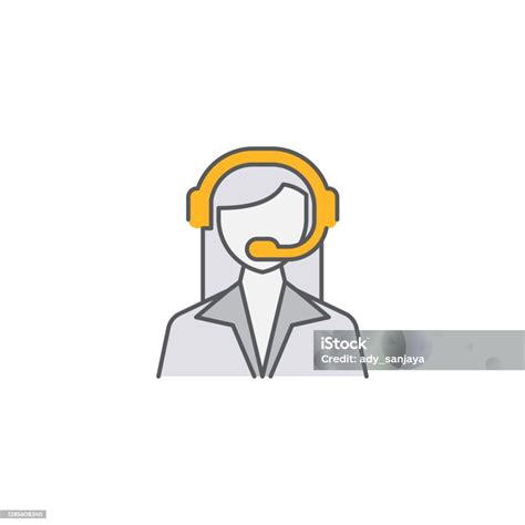 콜 센터 Lcon 베이지 색 배경에 기호 라인 색상 윤곽 스타일 그림 권투 장갑은 모바일 개념과 웹 디자인에 서명합니다 벡터