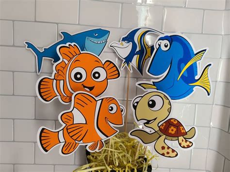 Finding Nemo Dory Centerpiece Cutouts Cut Outs Bruce Marlin Finding Dory Etsy