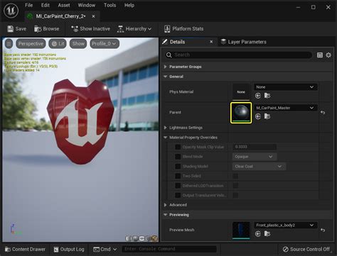 Modifying A Datasmith Master Material In Unreal Engine Unreal Engine 54 Documentation Epic