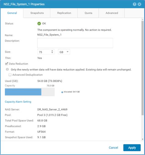 Enabling And Disabling Data Reduction On An Existing Storage Resource Dell Unity Data
