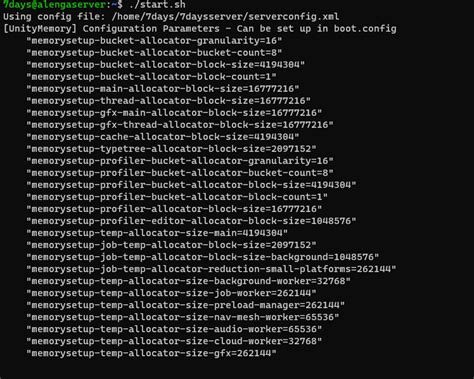 dedicated linux server stuck when running startserver sh r 7daystodie