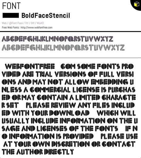 BoldFace StencilRegular Fonts Downloads WebFontFree Com