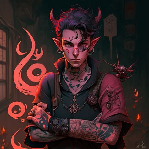 Dandd Tiefling Warlock Fantasy Character Design Dungeons And Dragons