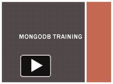 MongoDB Training Presentation Free To Download