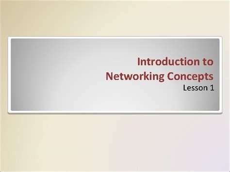 Introduction To Networking Concepts Lesson 1 Tcpip Protocol
