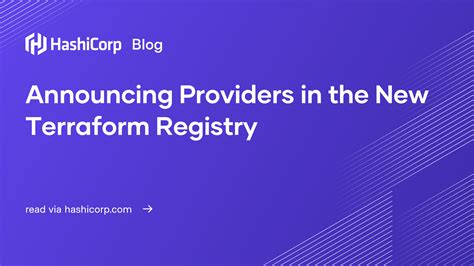 Announcing Providers In The New Terraform Registry