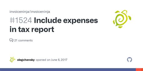 include expenses in tax report · issue 1524 · invoiceninja