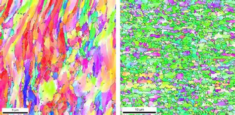 Ebsd Maps Of Copper After Ecap A C E G And Ecap With Subsequent