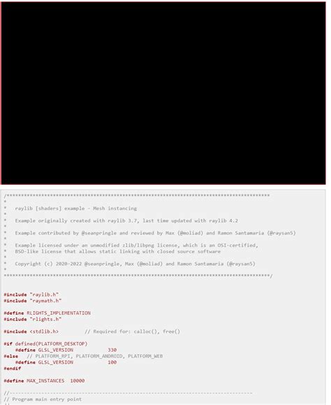Models `drawmeshinstanced` Does Not Work · Issue 2707 · Raysan5raylib · Github