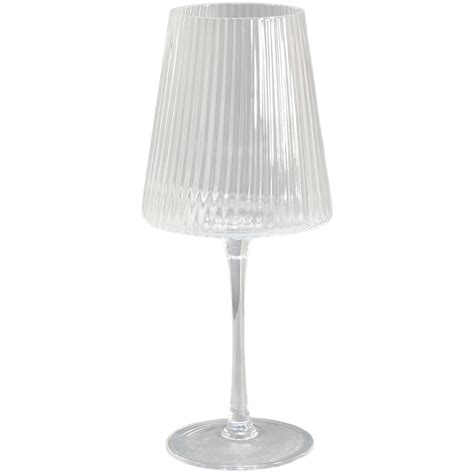 Pack Of 4 Anya Ribbed Wine Glass Clear Wilko