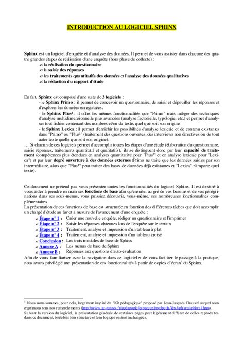 pdf introduction au logiciel sphinx