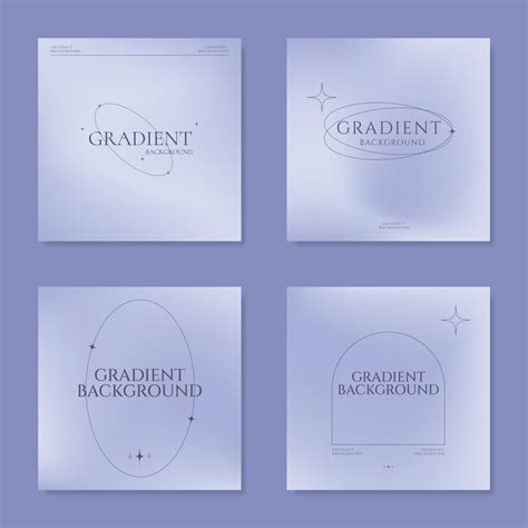 set of minimalistic soft gradient background templates elegant soft