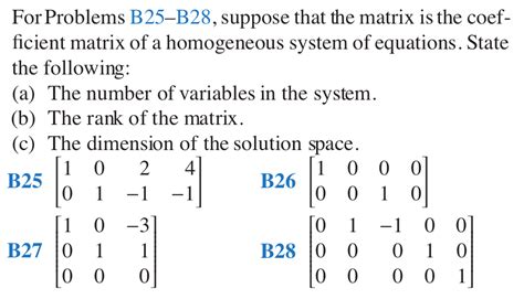 Solved For Problems B B Suppose That The Matrix Is The Chegg Com