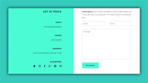 Create A Responsive Contact Form Using Html And Css Flexbox Youtube