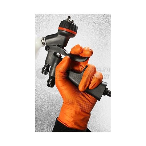 Износостойкие нитриловые перчатки JetaPro JSN NATRIX XL оранжевые, 50 ...