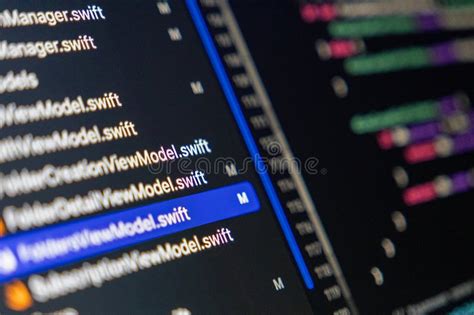 Poznan Poland April 14 2025 Swift Source Code Files In Project Navigator With Highlighted