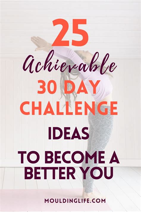 25 simple 30 days challenges to become a better you