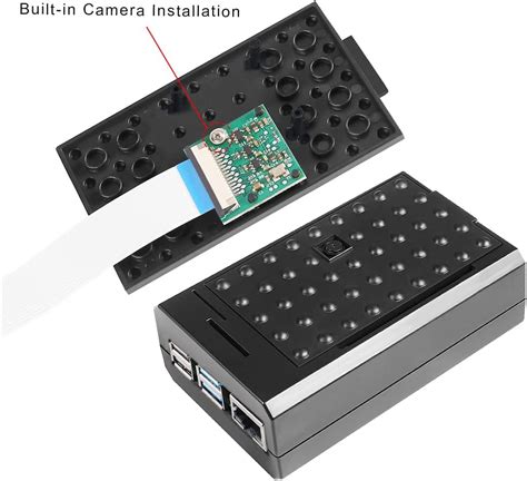 Dorhea Raspberry Pi 4 Case With Heatsinks And Case Holder Rpi Shell