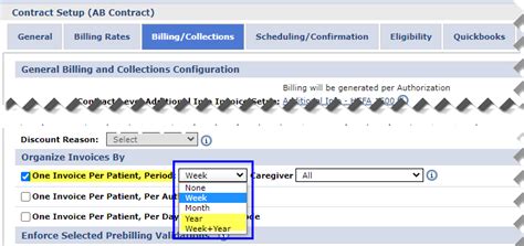 Invoice Grouping Options